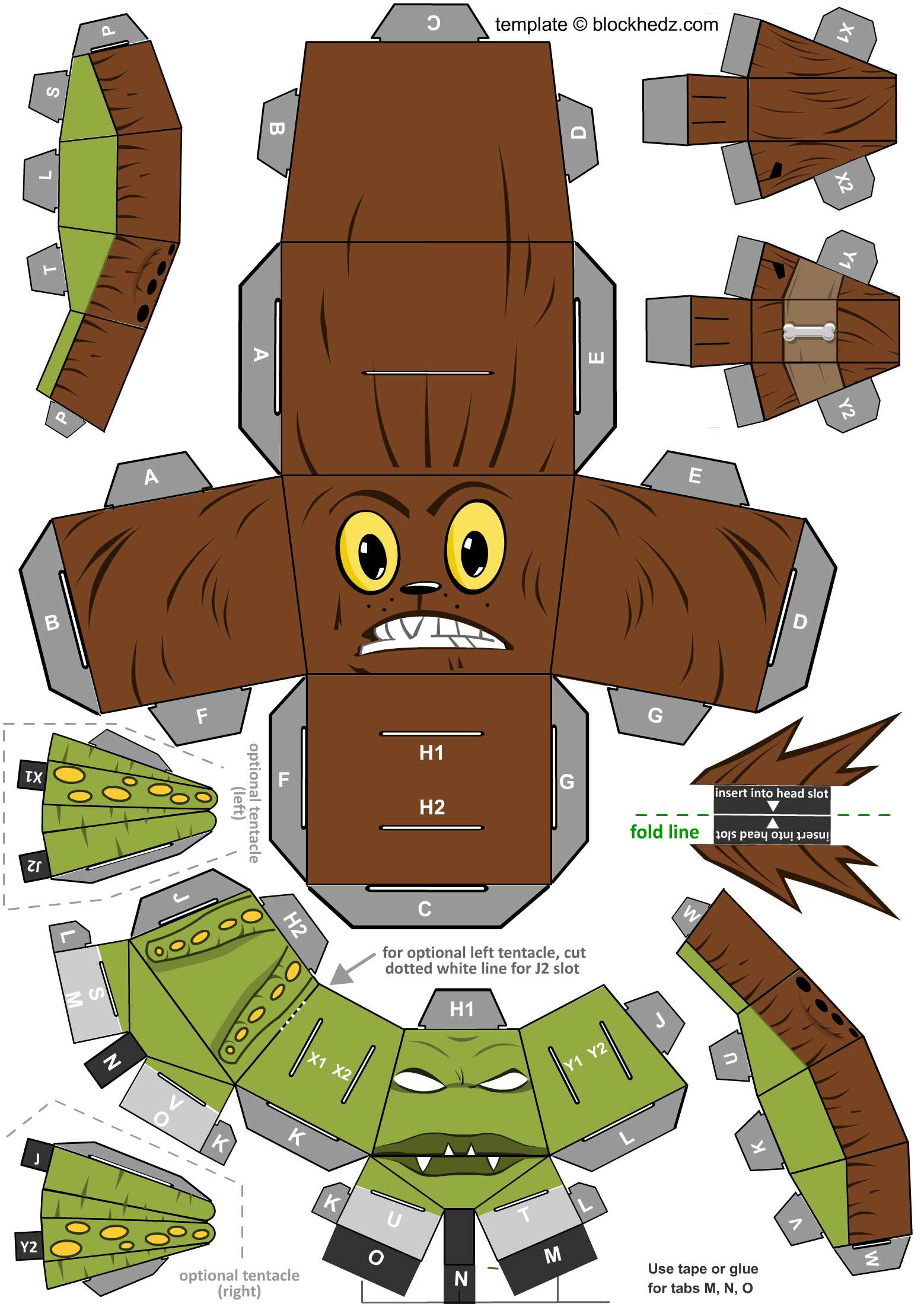 Blockhedz - Cool Papercraft Heroes and Other Weird Stuff