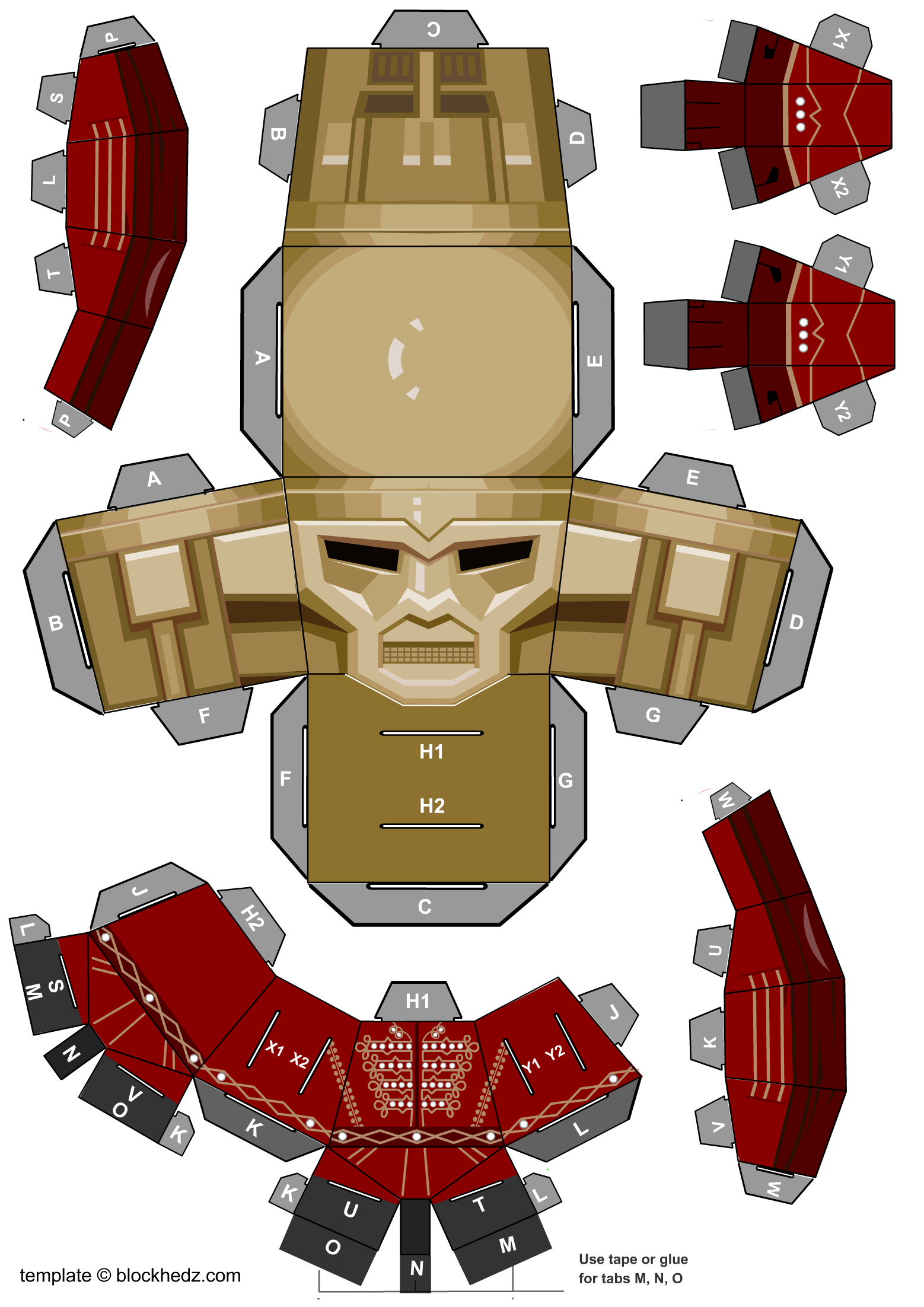 Blockhedz - Cool Papercraft Heroes and Other Weird Stuff